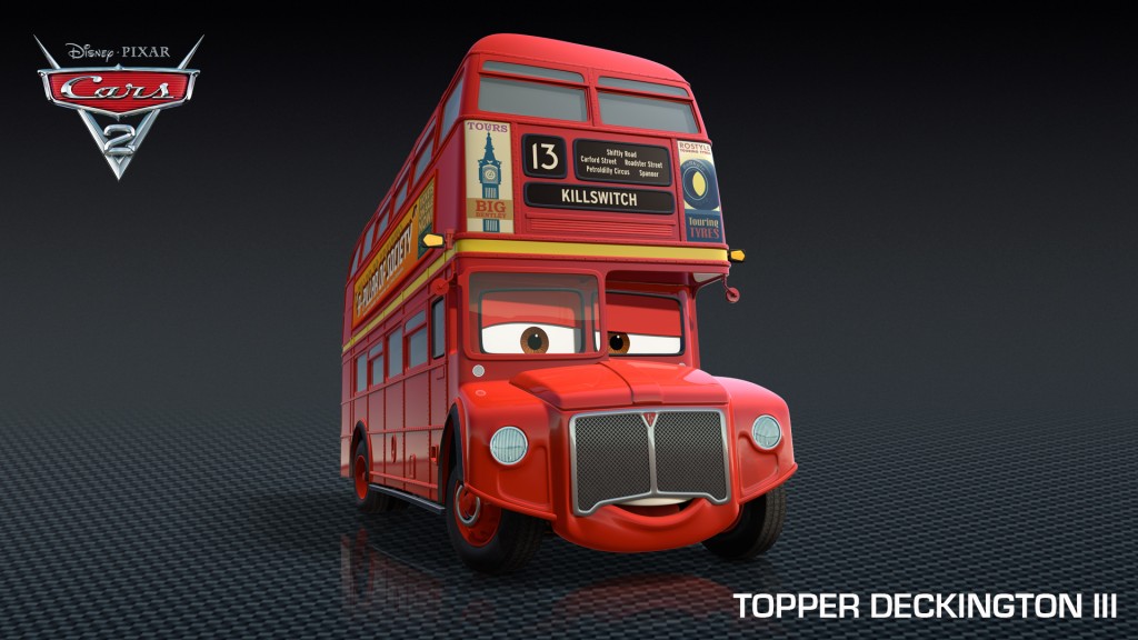 CARS 2: The Queen, Prince Wheeliam, Sgt. Highgear, Topper Deckington ...